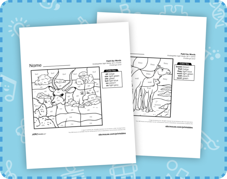 Kindergarten Reading Worksheets (FREE Printables) | ABCmouse