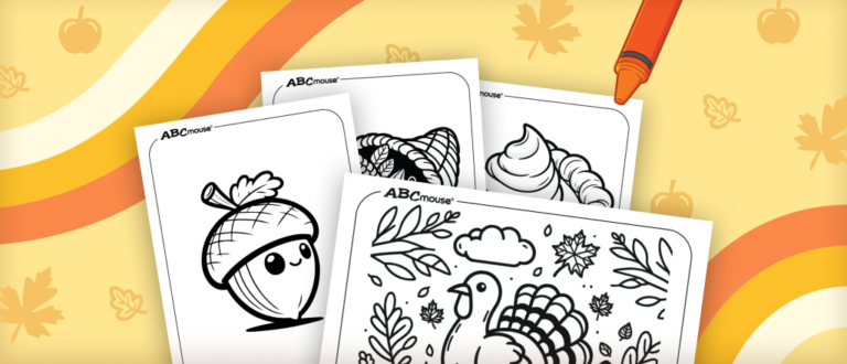 Thanksgiving Easy Coloring Pages for Toddlers & Preschoolers | ABCmouse