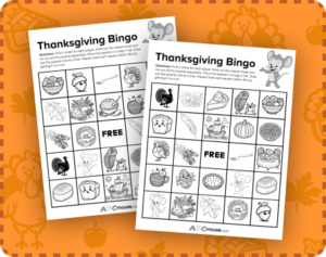 Free Printable Thanksgiving Bingo Card Activity | ABCmouse