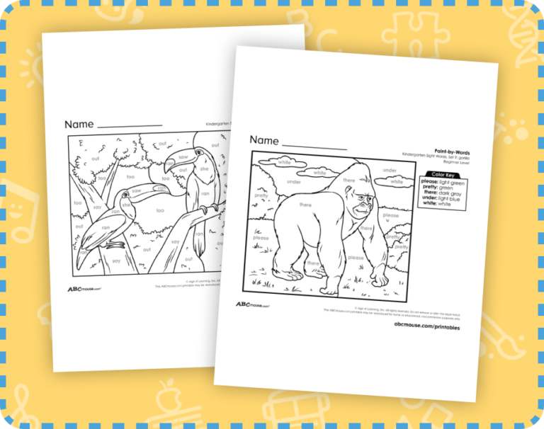 Color by Sight Words – Kindergarten | ABCmouse