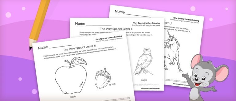 Vowel Coloring Pages | ABCmouse