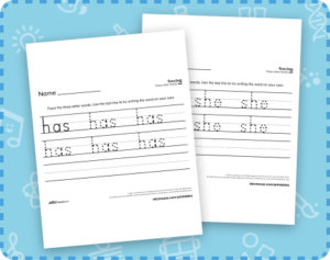Three-Letter Word Tracing Worksheets for Kindergarten | ABCmouse
