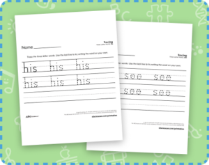Three-Letter Word Tracing Worksheets for Kindergarten | ABCmouse