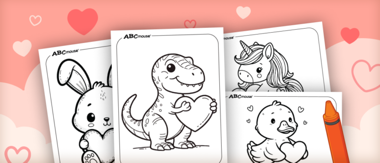 Printable Valentine’s Day Cards to Color (Free PDFs) | ABCmouse