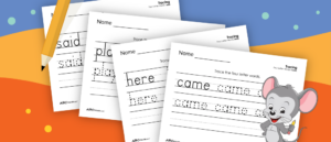 Word Tracing Worksheets for First Grade | ABCmouse
