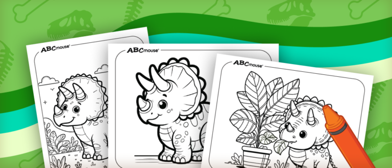 Triceratops Dinosaur Coloring Pages | ABCmouse