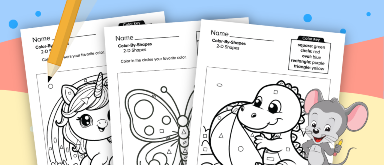 Color-by-Shape Worksheets | ABCmouse