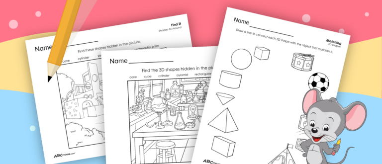 3D Shape Math Sheets | ABCmouse