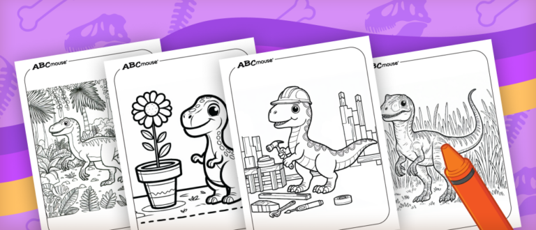 Velociraptor Dinosaur Coloring Pages | ABCmouse