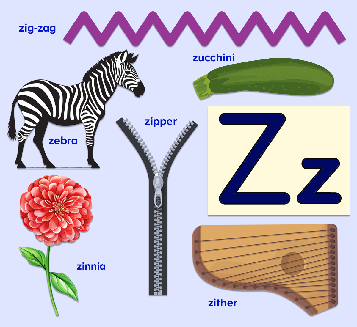Letter Z Words Letter Z Words