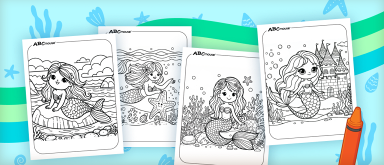 Mermaid Coloring Pages | ABCmouse