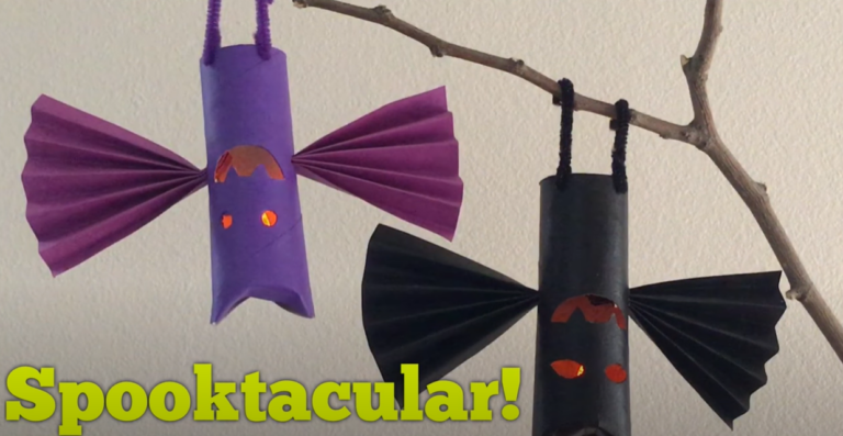 Hanging Bat Halloween Craft for Kids | ABCmouse