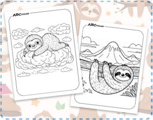 Sloth Coloring Pages | ABCmouse