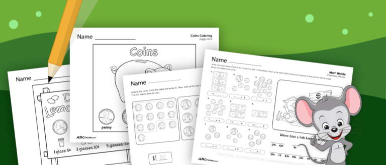 Coins & Money Worksheets | ABCmouse