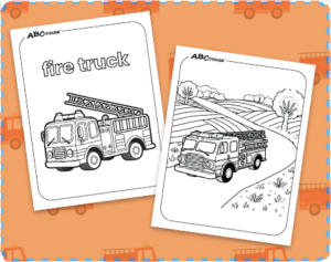 Fire Truck Coloring Pages | ABCmouse