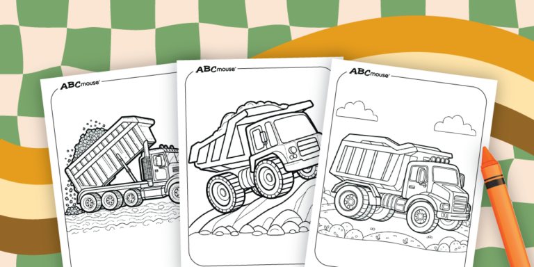 Free Printable Dump Truck Coloring Pages | ABCmouse