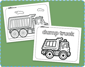 Free Printable Dump Truck Coloring Pages | ABCmouse