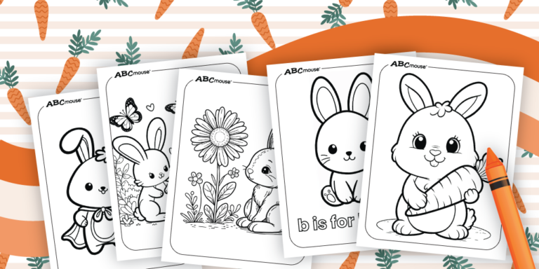 Free Printable Bunny Rabbit Coloring Pages | ABCmouse