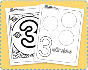 Free Printable Number Three Coloring Pages | ABCmouse