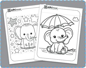Elephant Coloring Pages | ABCmouse