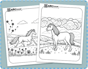 Horse Coloring Pages | ABCmouse
