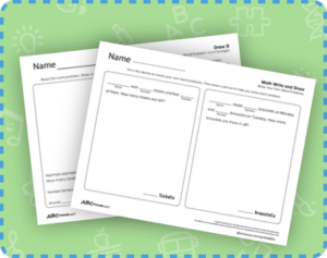 First Grade Math Story Problem Worksheets | ABCmouse