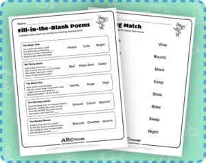 Free Rhyming Worksheets for Kids – Download & Print Now | ABCmouse