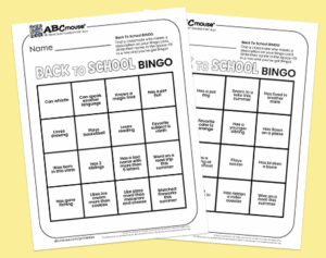 Back to School Bingo (Free Printables) | ABCmouse