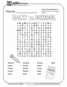 Back to School Worksheets for Kids | ABCmouse