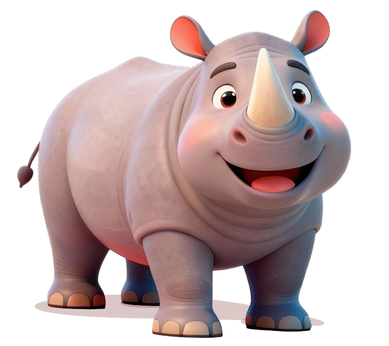 Rhino Coloring Pages for Kids (Free Printables) | ABCmouse