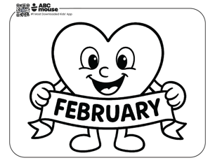 February Coloring Pages for Kids (Free Printables!) | ABCmouse