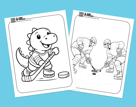 Hockey Coloring Pages for Kids (Free Printables) | ABCmouse