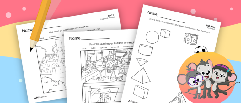 Free Printable 3D Shape Worksheets (PDF) for Kindergarten & 1st Grade ...