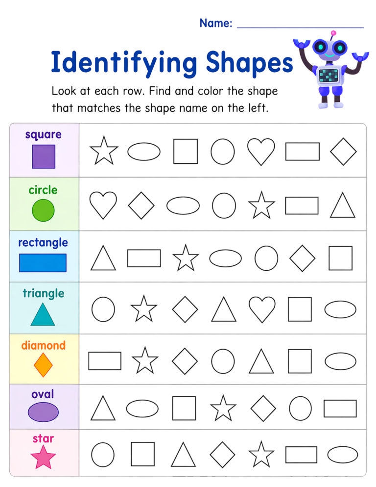 Shape Worksheets for Preschool and Kindergartners (FREE Printable PDFs ...