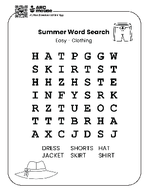 Printable Summer Word Searches for Kids (Free PDF Worksheets) | ABCmouse